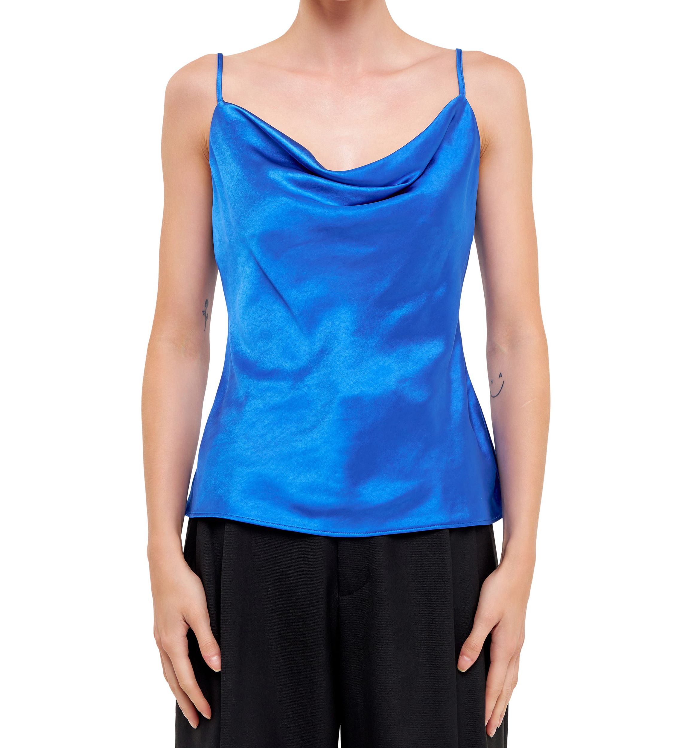 Endless Rose Satin Cowl Neck Top | Belk