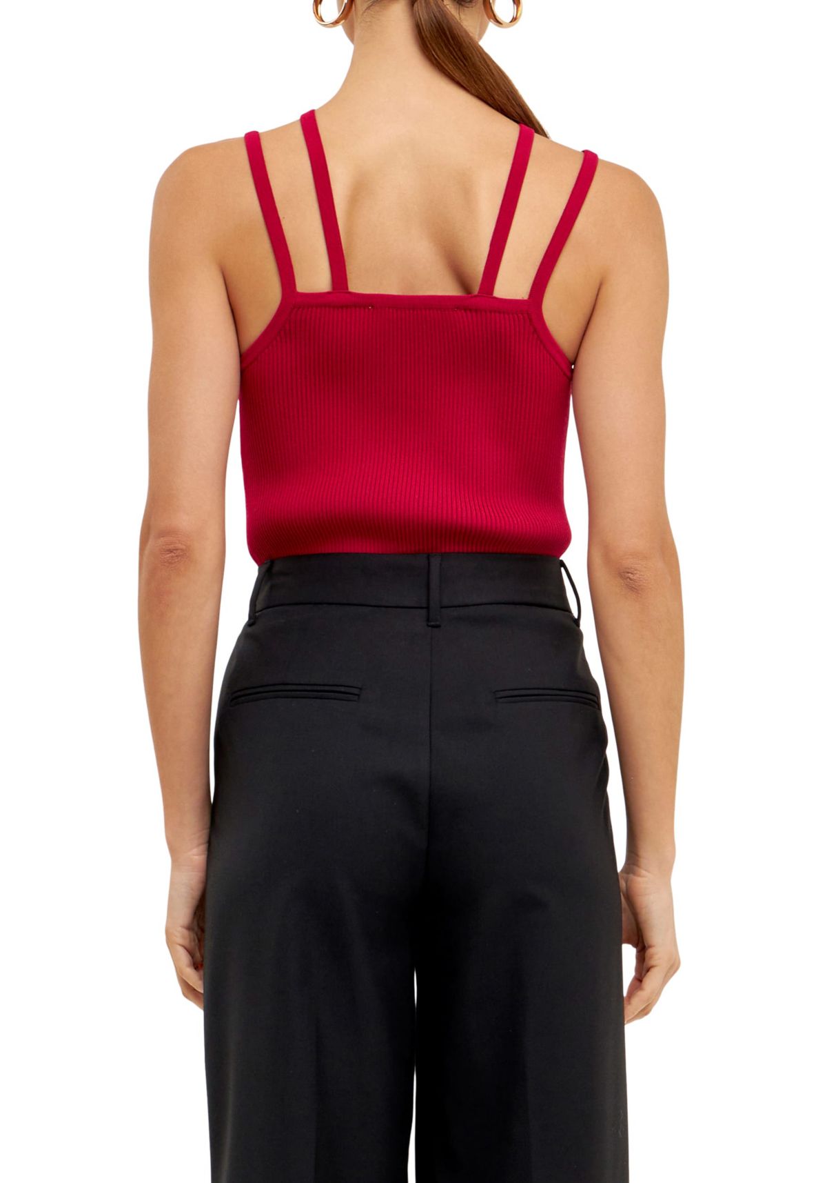 Endless Rose Strap Detail Fitted Knit Top | Belk