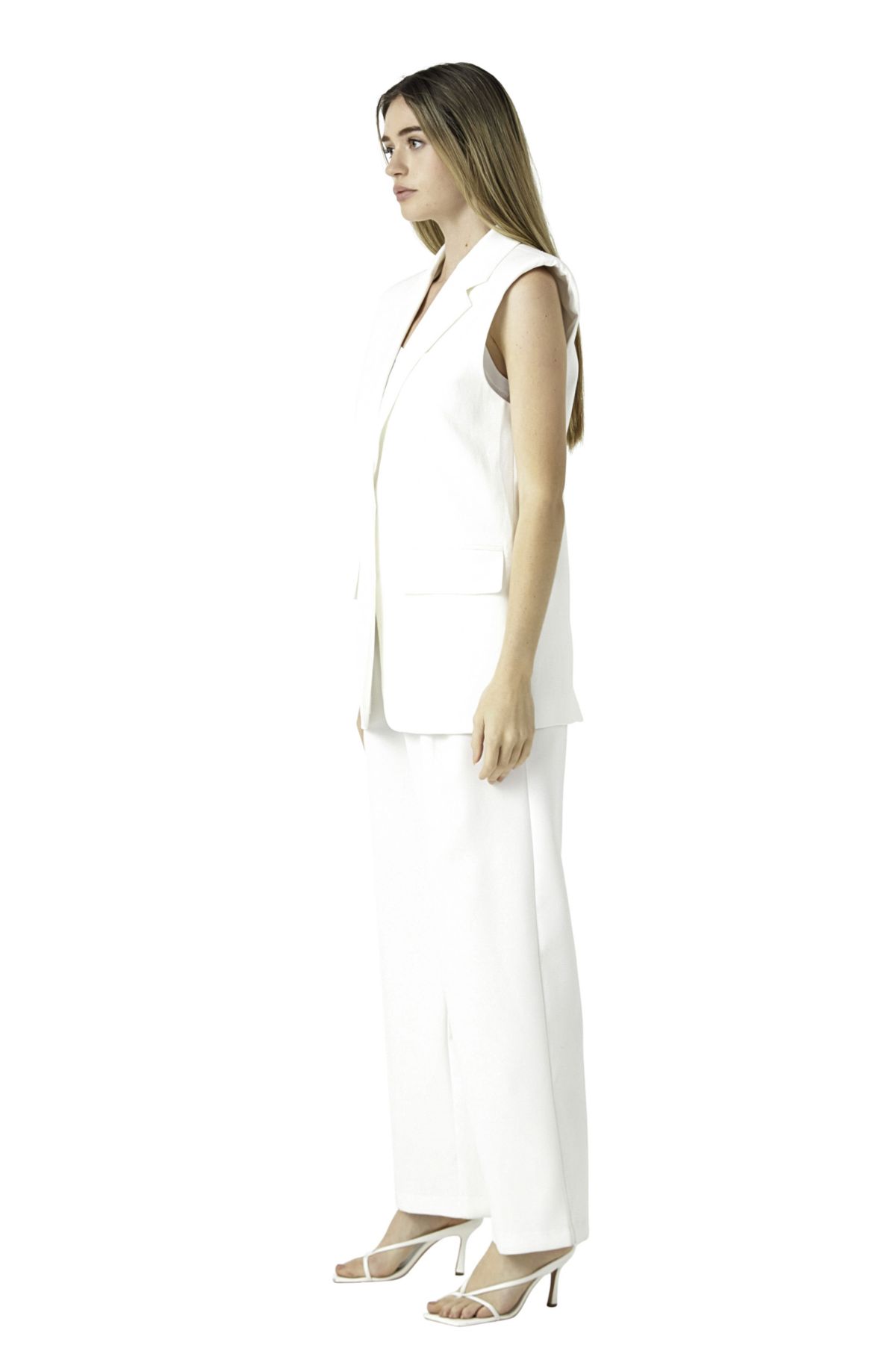 Endless Rose Linen Oversize Vest Blazer | Belk