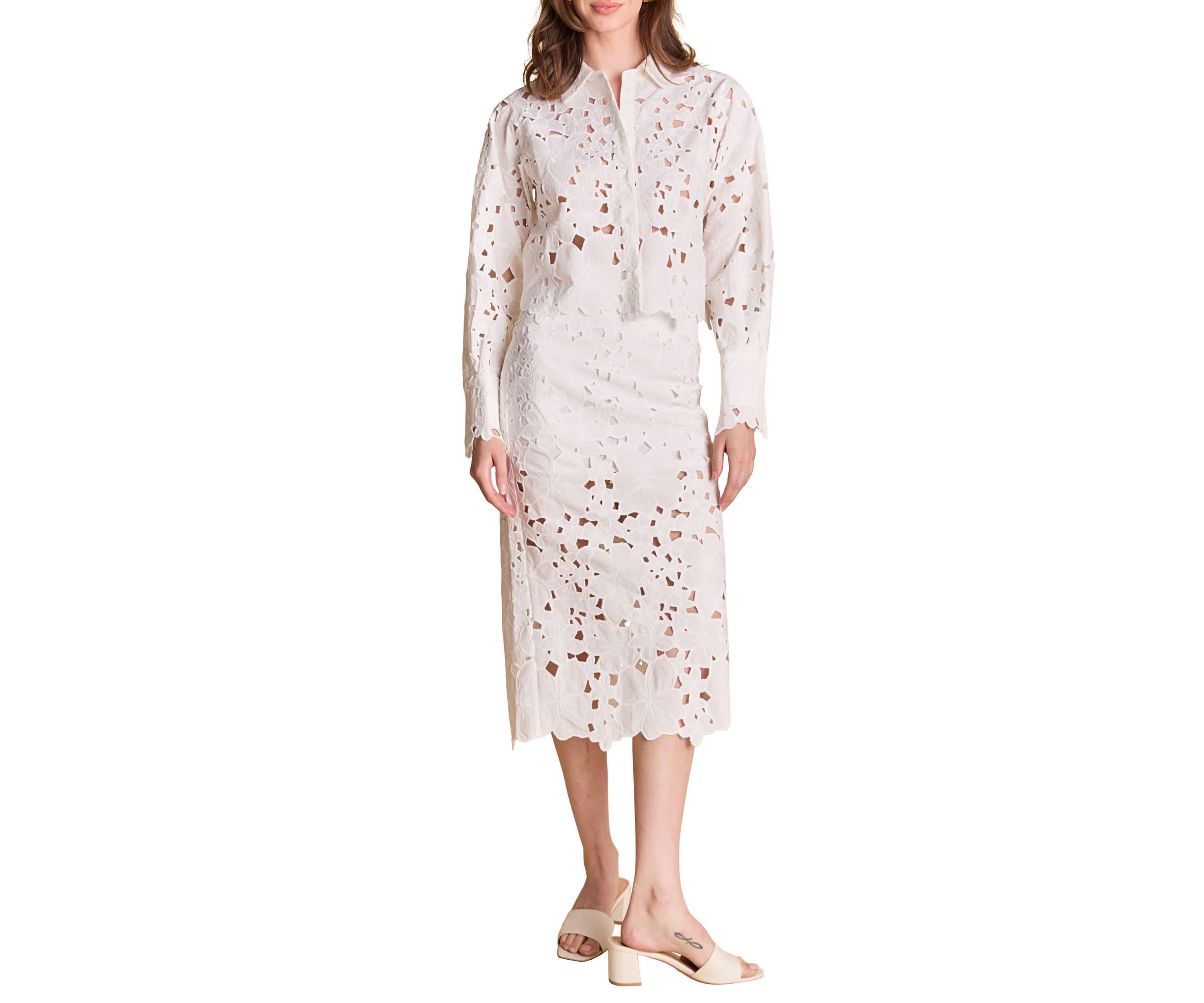 Endless Rose Lace Button-Up Top | Belk