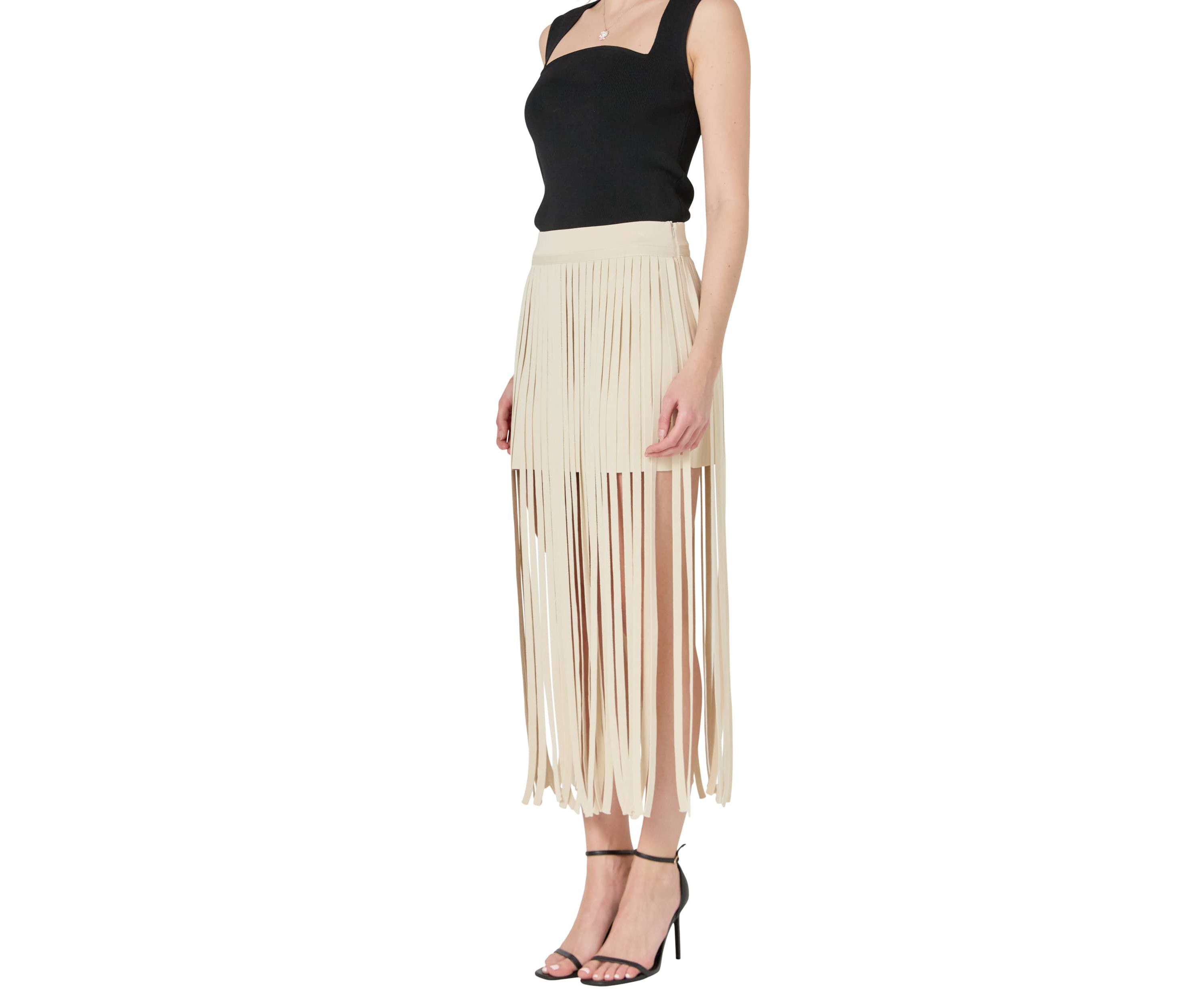 Endless Rose Knit Fringe Skirt | Belk