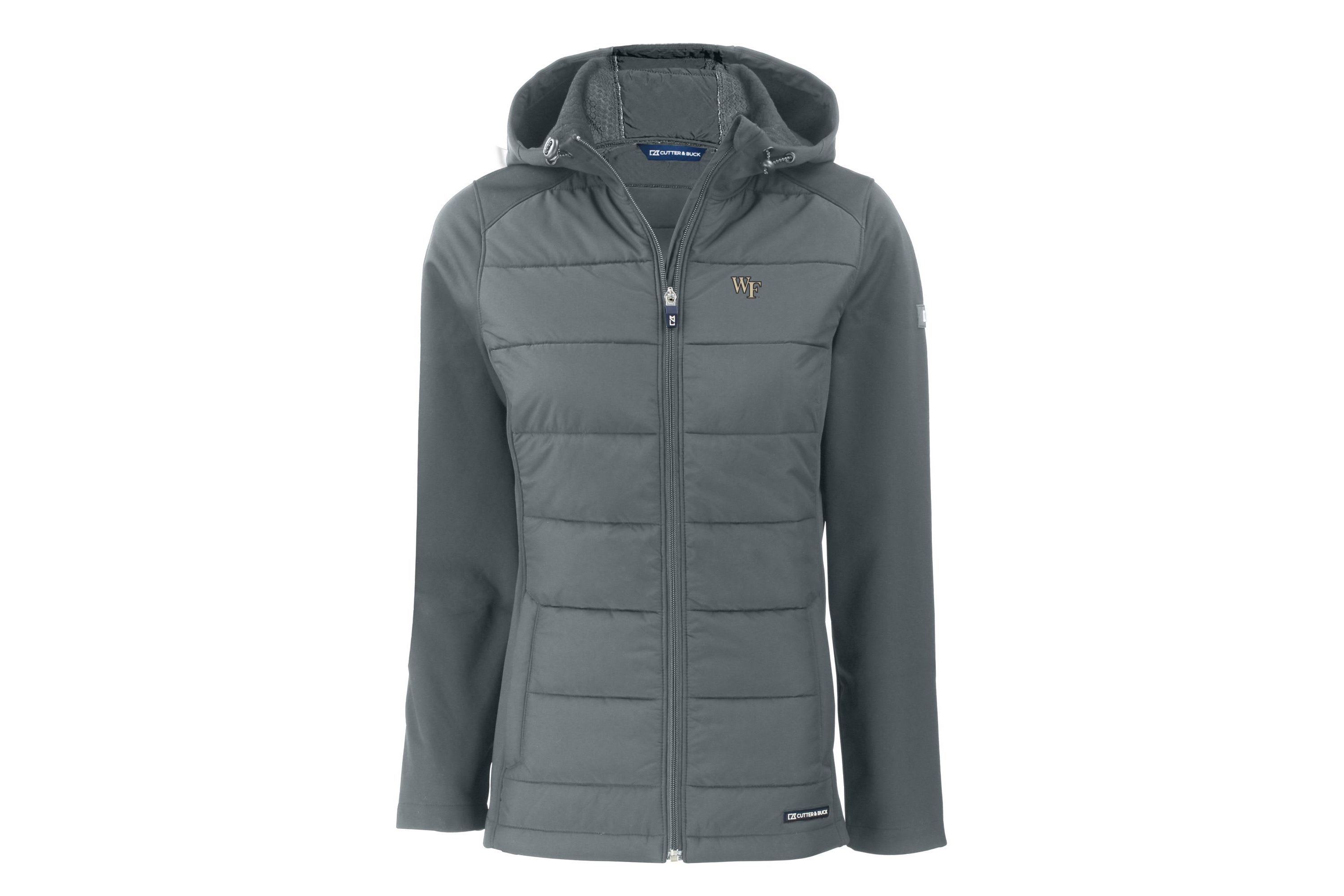 Cutter & Buck NCAA Wake Forest Demon Deacons Evoke Hybrid Eco Softshell ...