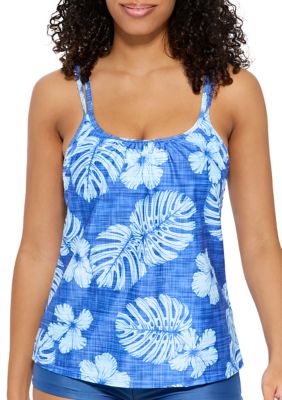 Ocean + Coast® Havana Tropical Print Tankini Swim Top | belk