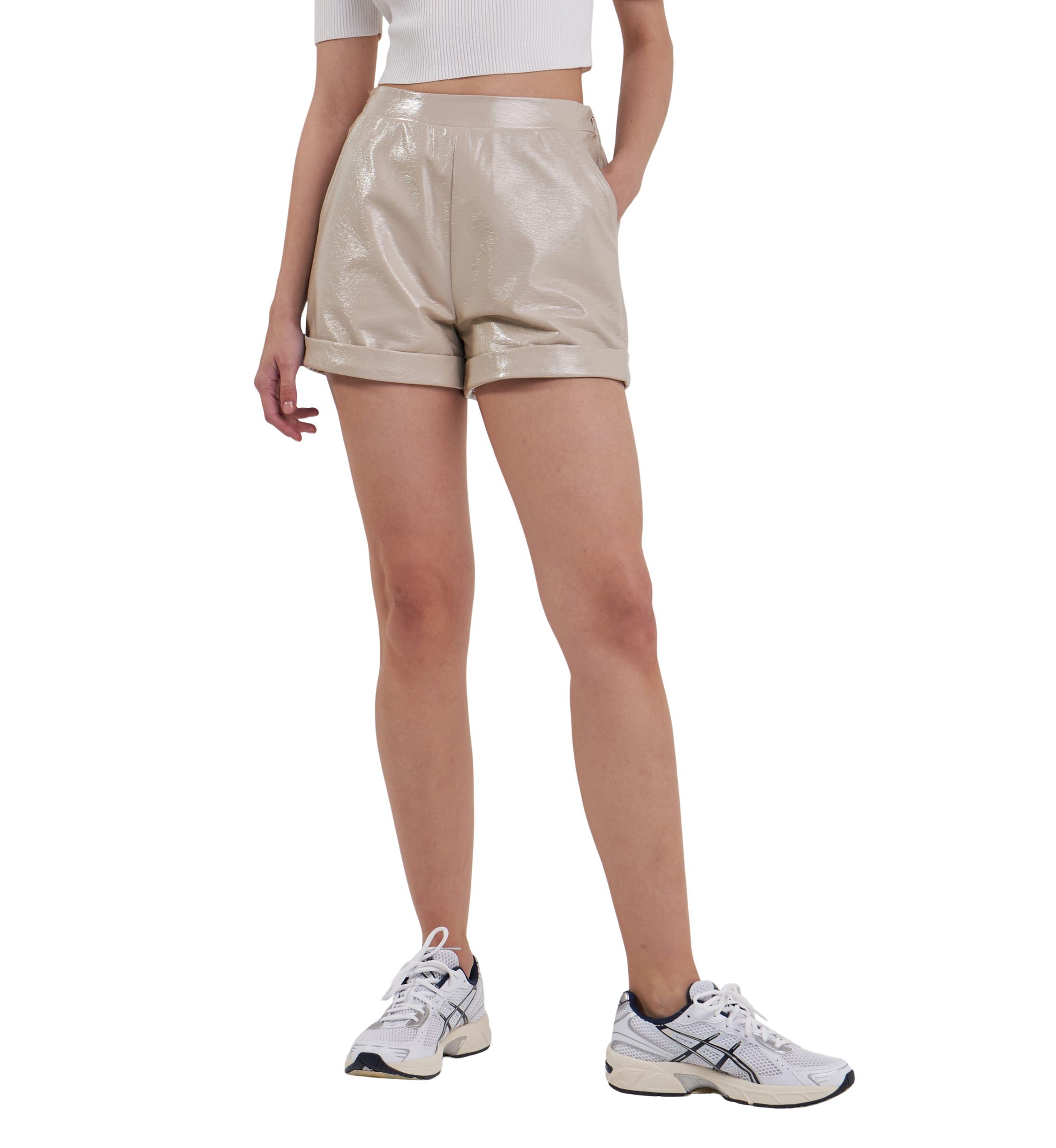 Grey Lab Shiny Pu Shorts | Belk