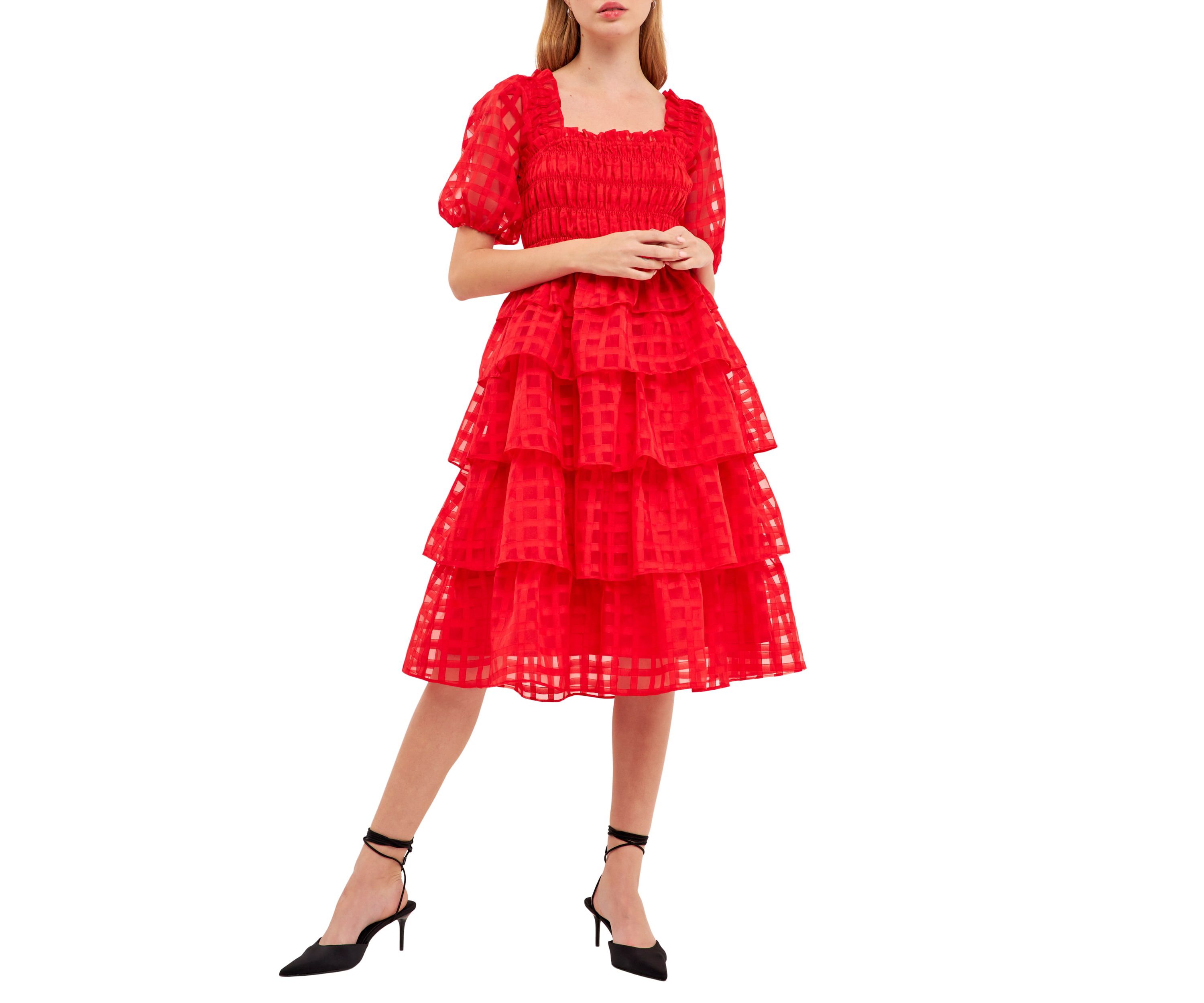 English Factory Tiered Midi Dress