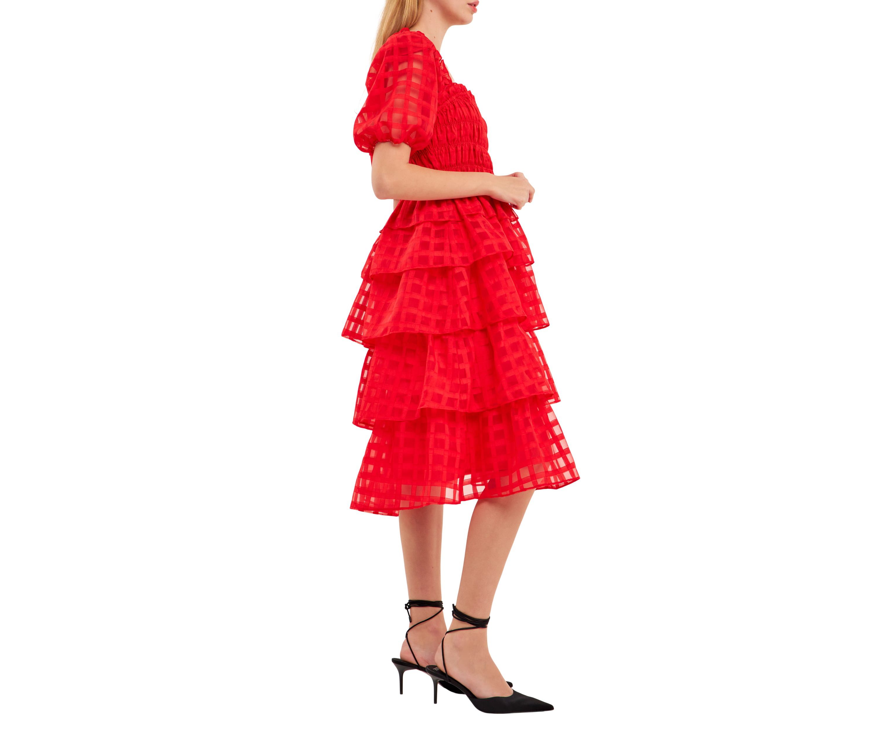 English Factory Tiered Midi Dress