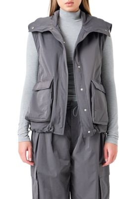 Grey Lab Snap Button Boxy Vest | belk
