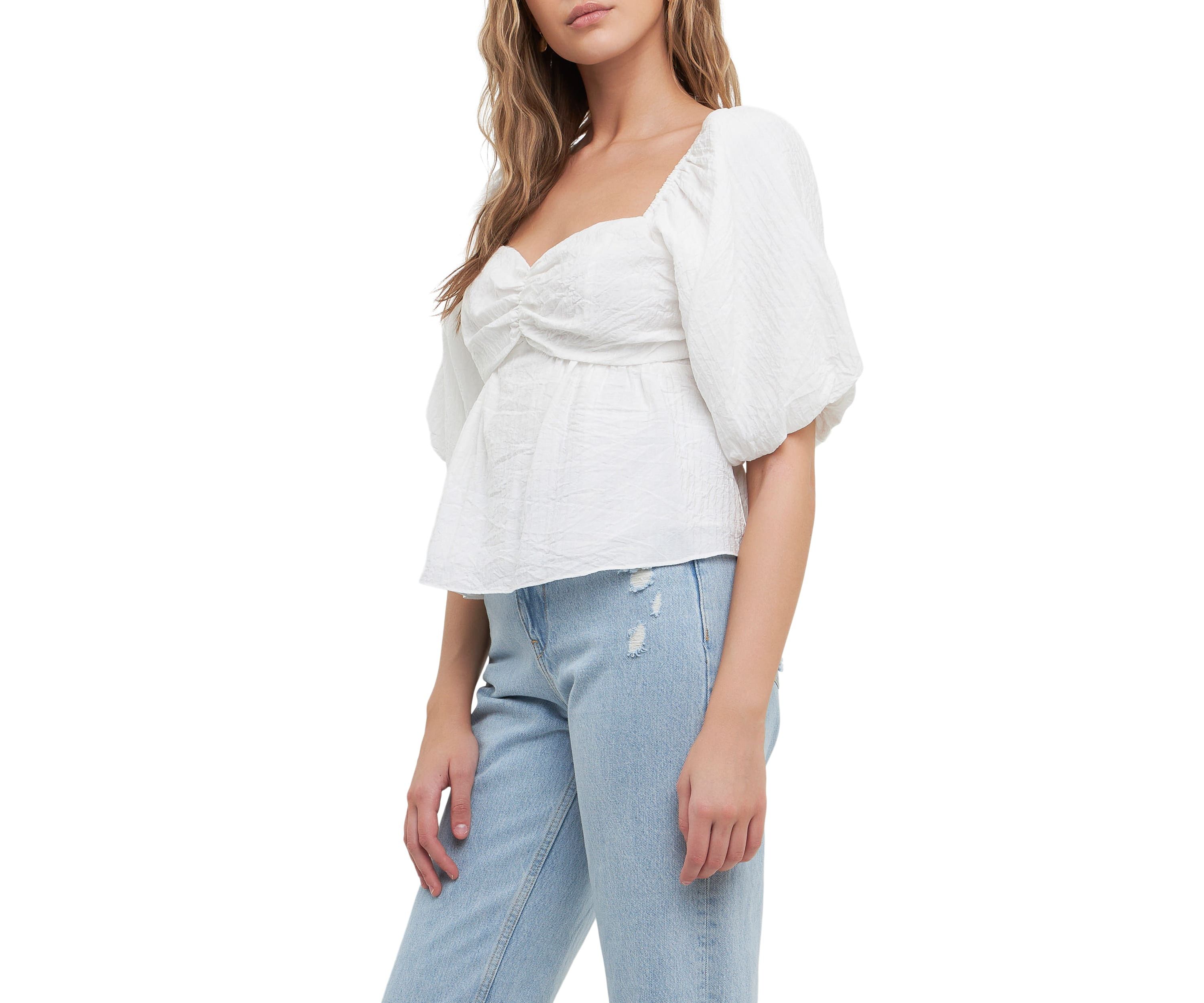 Free The Roses Textured Back Tied Top | Belk