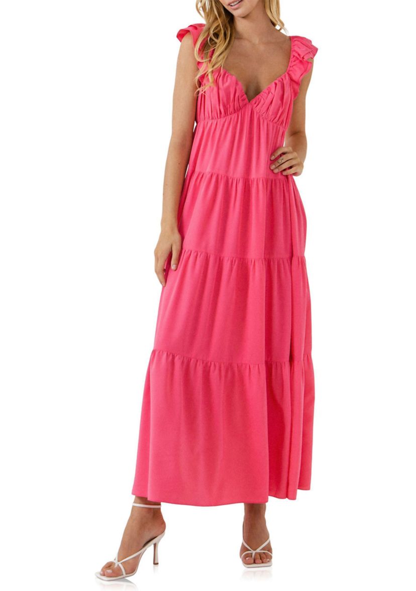Free The Roses Ruffle Sleeve Dress | Belk
