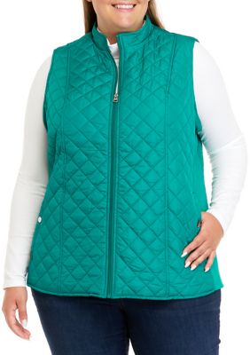 Kim Rogers® Plus Size Quilted Rib Vest | belk