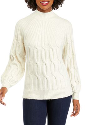 Crown & Ivy™ Women's Cascade Cable Knit Sweater | belk