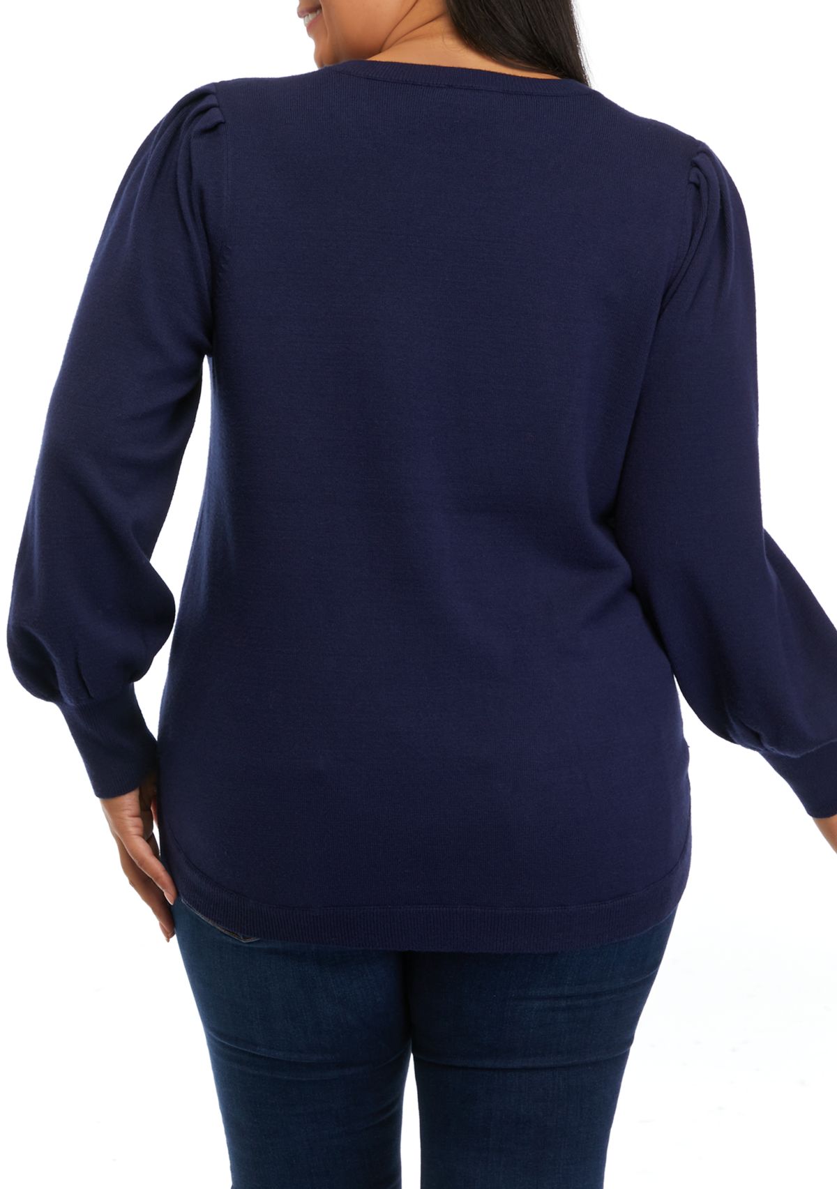 Crown & Ivy™ Plus Size Striped Sweater | Belk