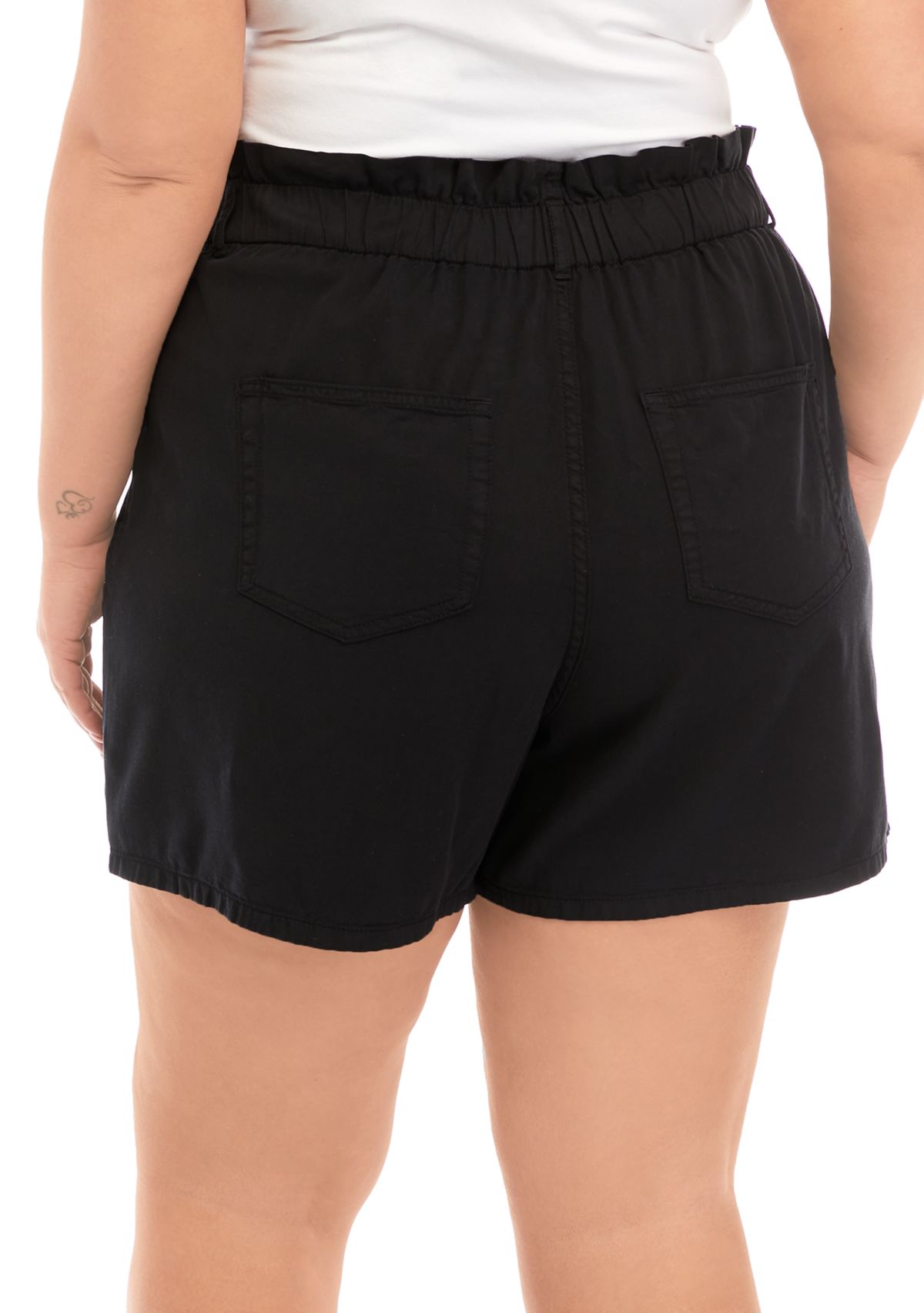 Wonderly Plus Size Paperbag Shorts | Belk