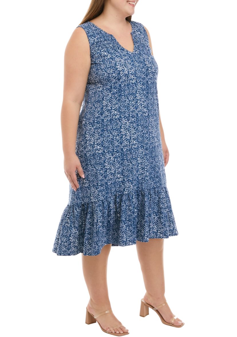Wonderly Plus Size Tie Back Midi Dress | Belk