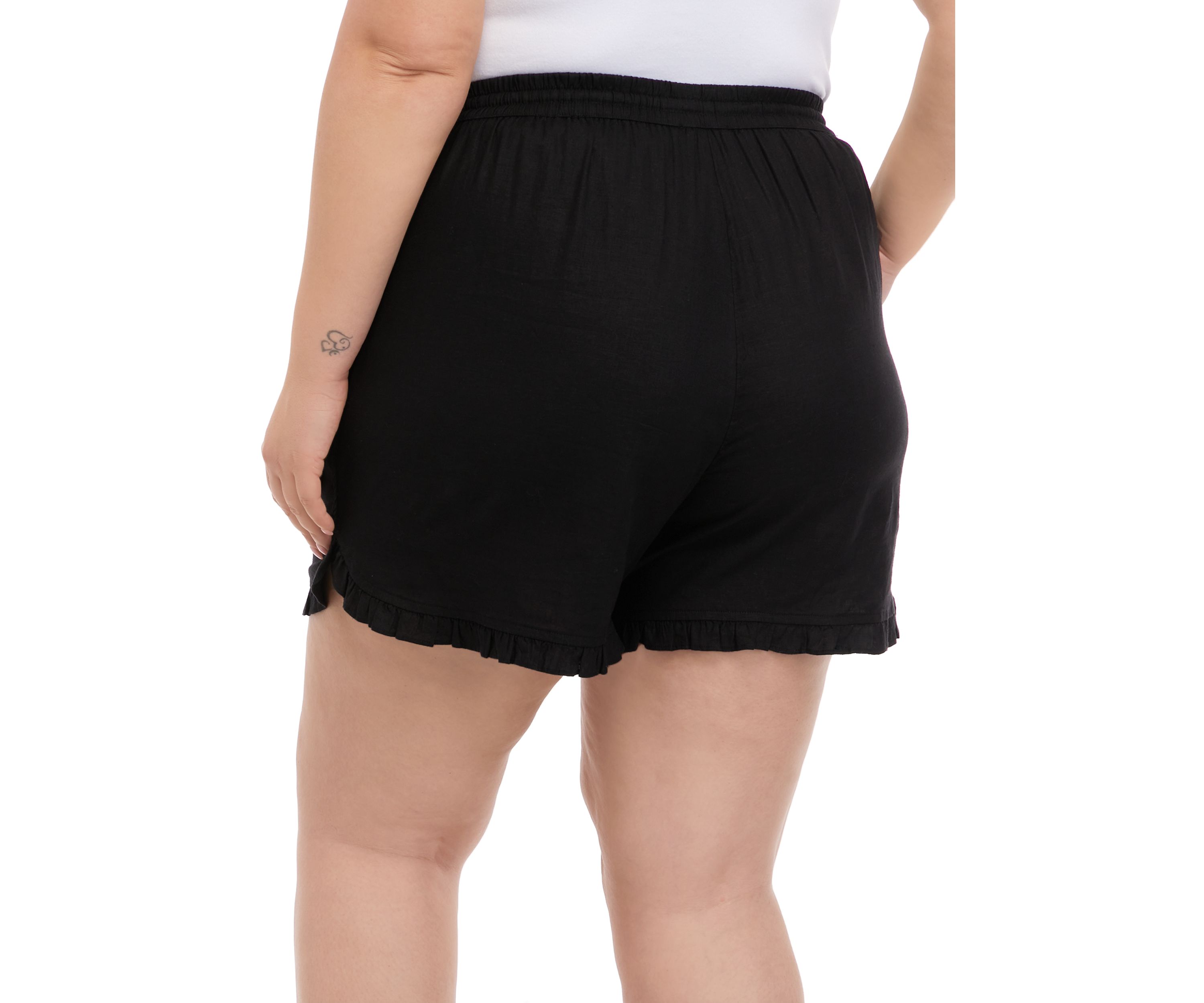 Crown & Ivy™ Plus Size Ruffle Hem Shorts | Belk