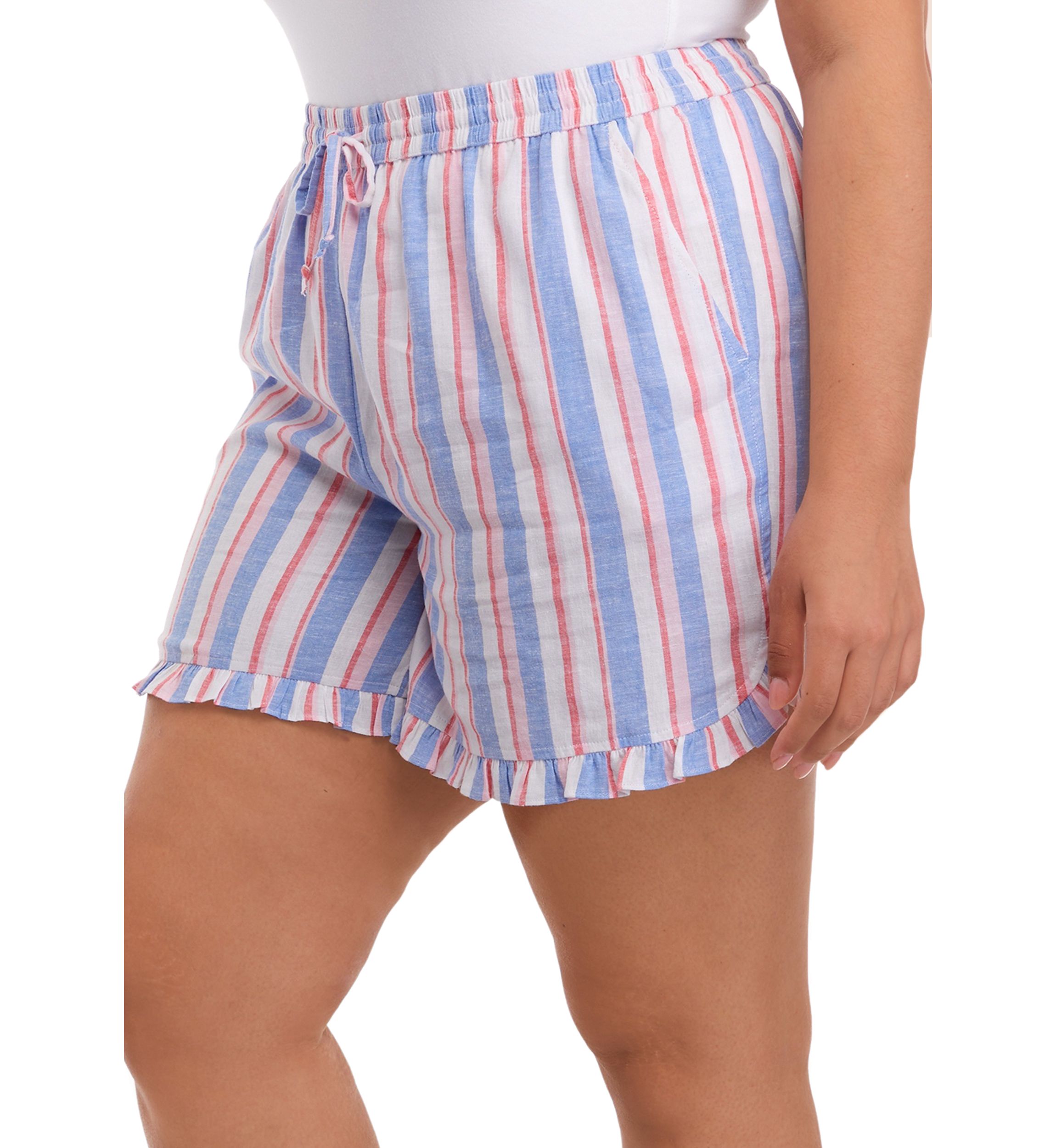 Crown & Ivy™ Plus Size Ruffle Hem Shorts | Belk