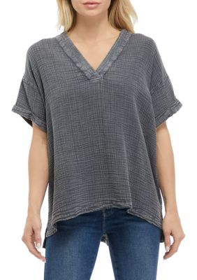 Wonderly Women's Drop Shoulder Cotton Gauze Top | belk