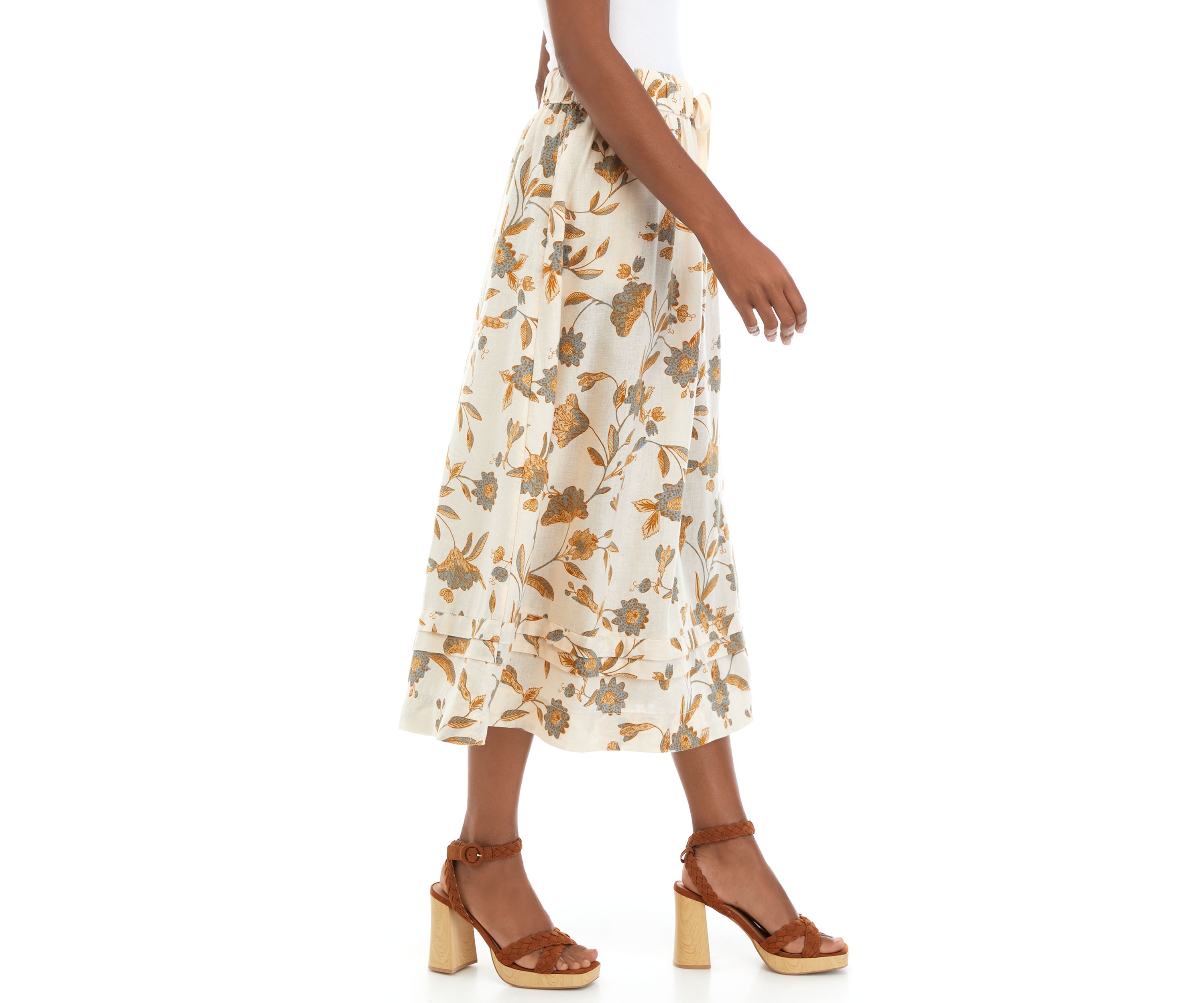 Wonderly Women's Tuck Hem Midi Skirt | Belk