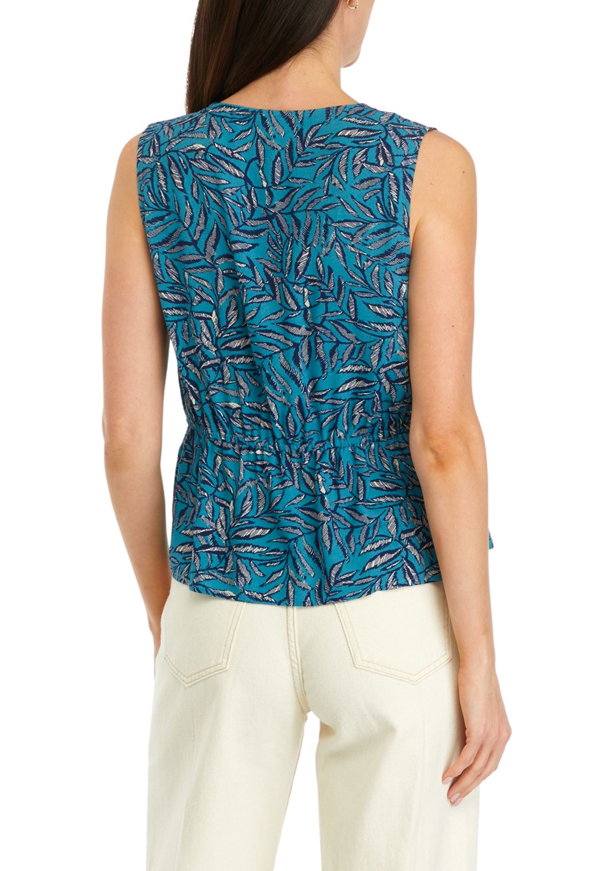 Wonderly Petite Printed Twist Front Tank Top | Belk