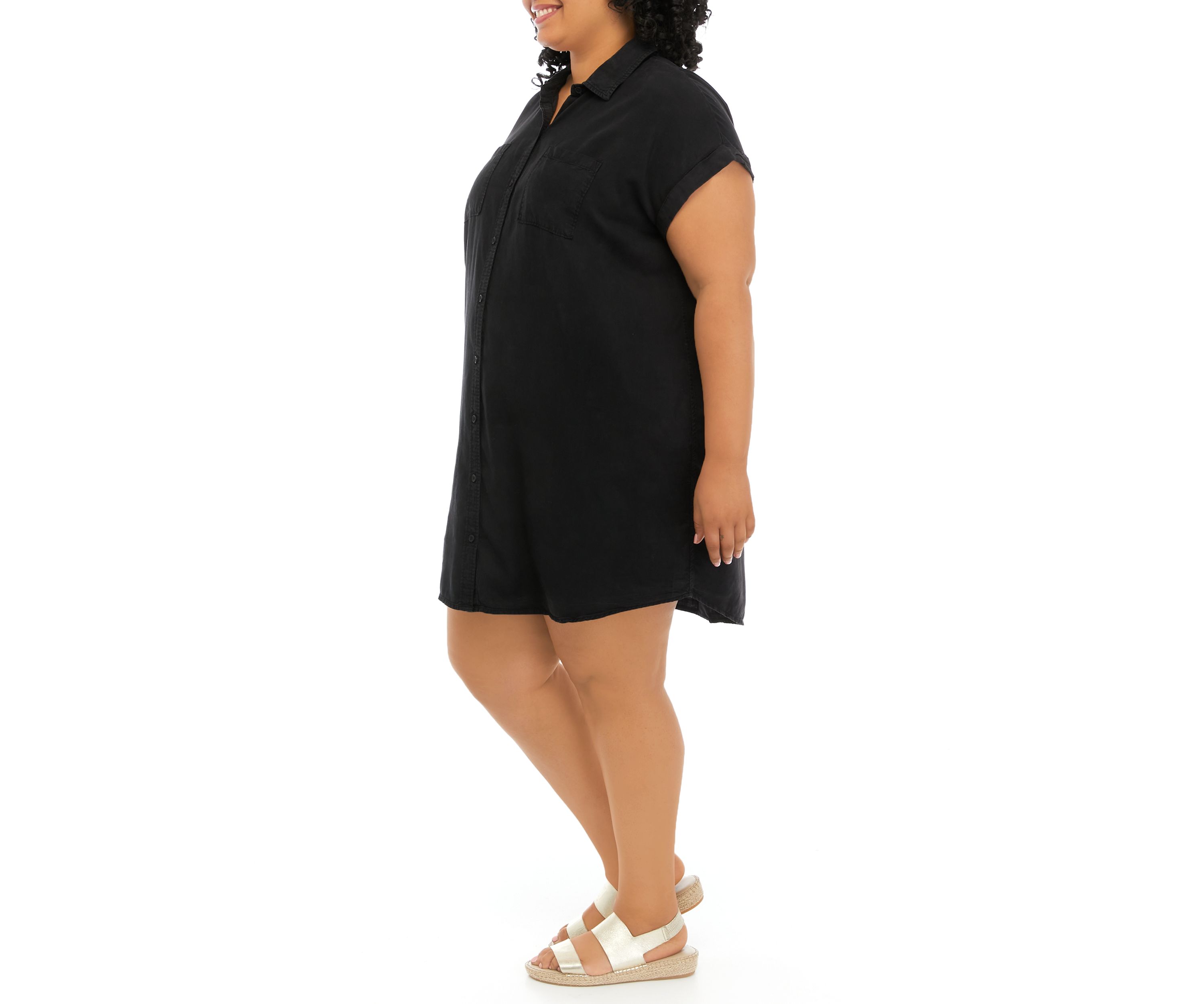 Wonderly Plus Size Short Sleeve Shirt Dress | Belk