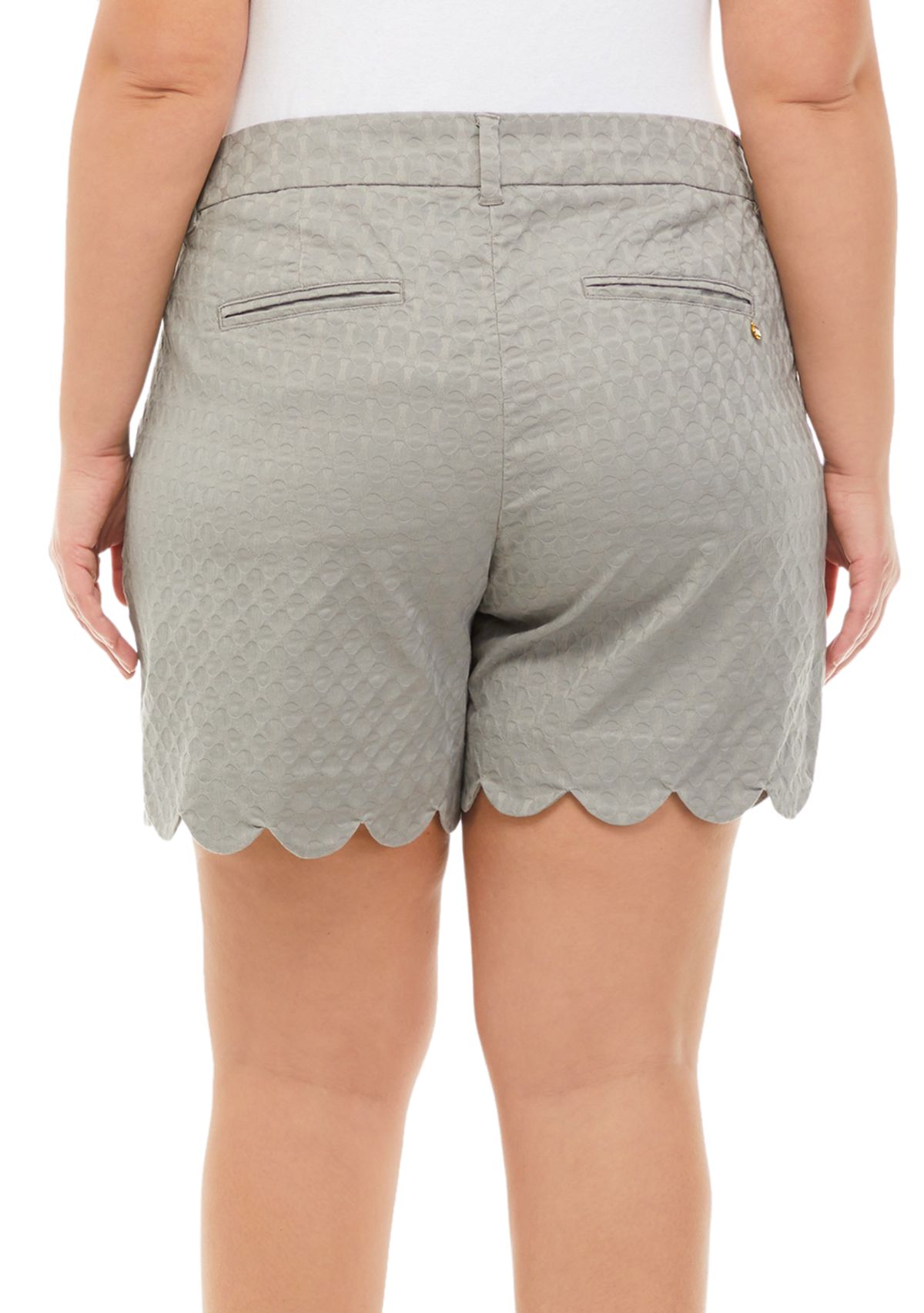 Crown & Ivy™ Plus Size Shelby Scalloped Shorts | Belk