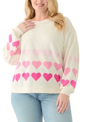 Crown & Ivy™ Plus Size Long Sleeve Graphic Sweeper Sweatshirt | Belk