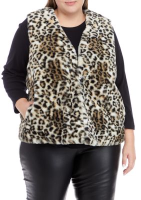 Carmen Marc Valvo Plus Size Faux Fur Vest | belk