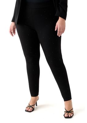 Carmen Marc Valvo Plus Size Allover Heat Set Leggings | belk