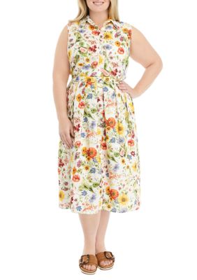 Tahari Plus Size Sunray Garden Print Dress | belk