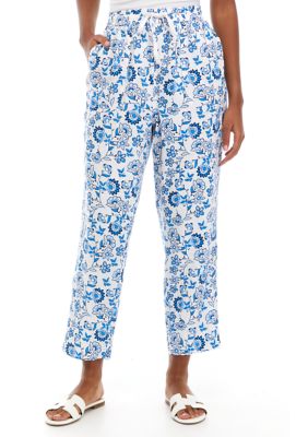 Kim Rogers® Women's Printed Linen Pants | belk