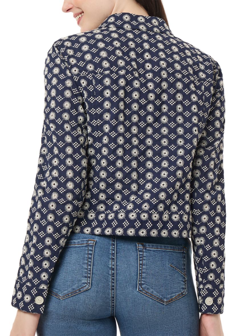 JONES NEW YORK Women's Eyelet Trucker Jacket | Belk