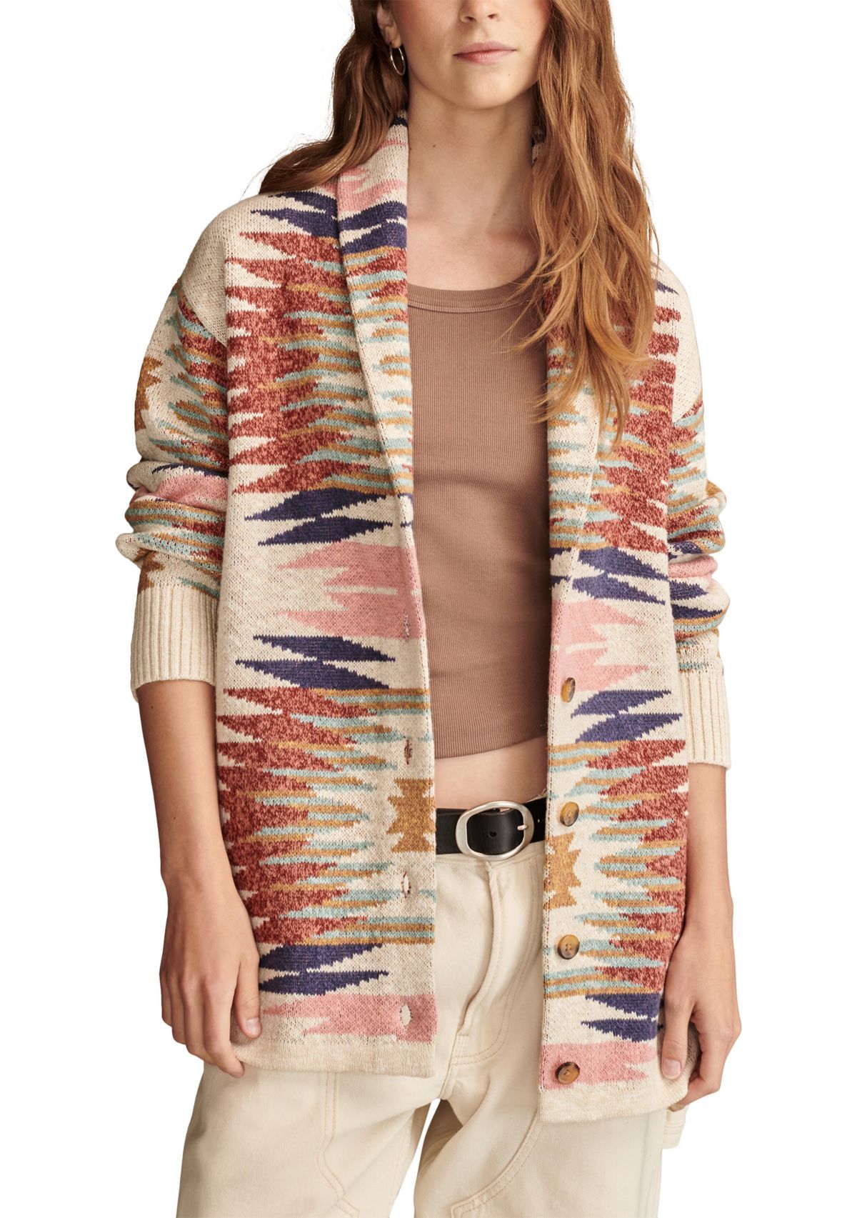 Lucky Brand Southwestern Cardigan | Belk