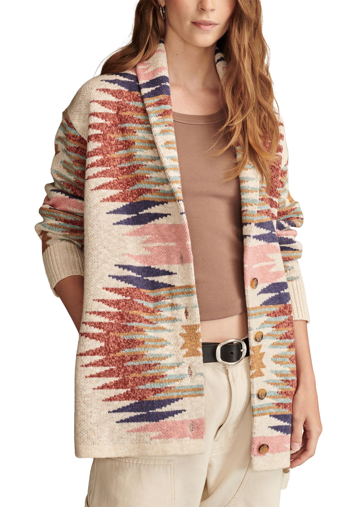 Lucky Brand Southwestern Cardigan | Belk