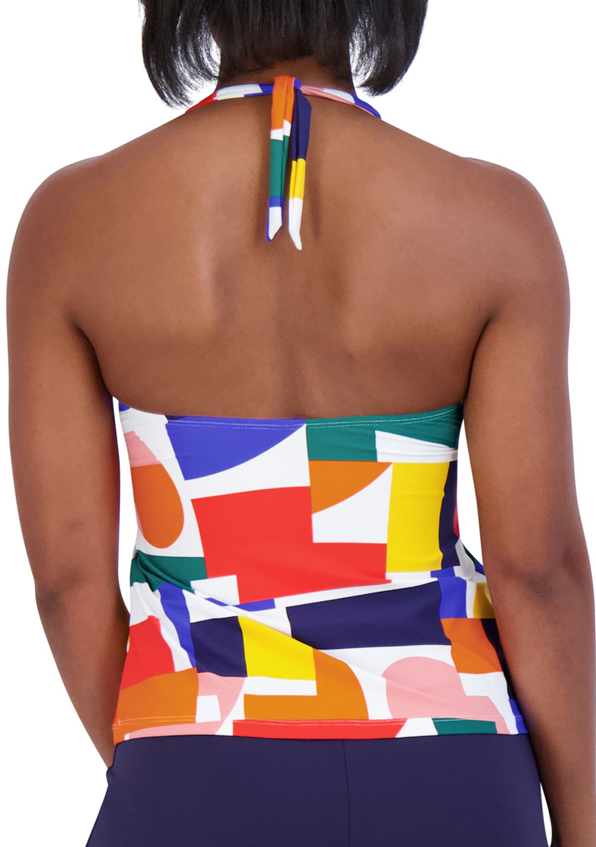 Nautica Block Party Halter Tankini Swim Top | Belk
