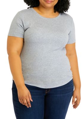 THE LIMITED Plus Size Short Sleeve Heather T-Shirt | Belk