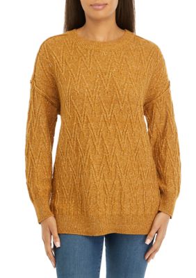 Wonderly Women's Oversized V Stitch Pullover Sweater | belk