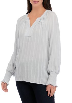 Chaps Women's Textured Peasant Top | belk