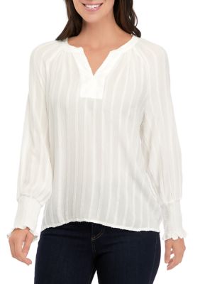 Chaps Women's Textured Peasant Top | belk