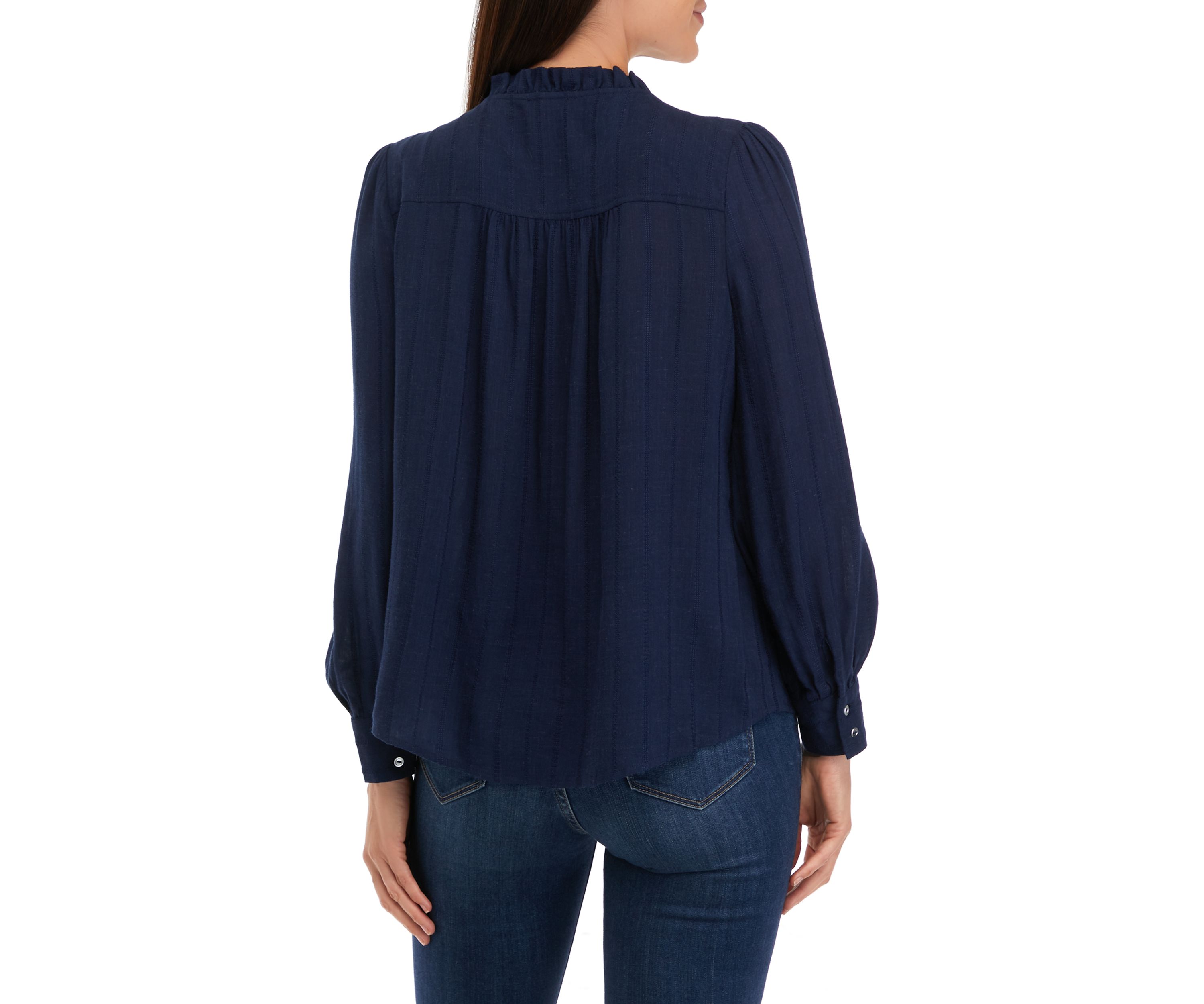 Wonderly Women's Button Front Blouse with Ruffles | Belk