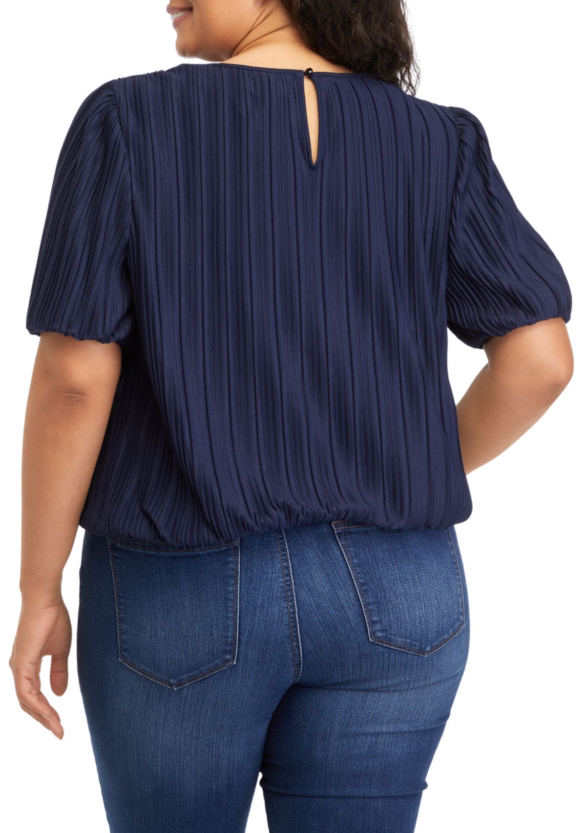Wonderly Plus Size Bubble Hem Top | Belk