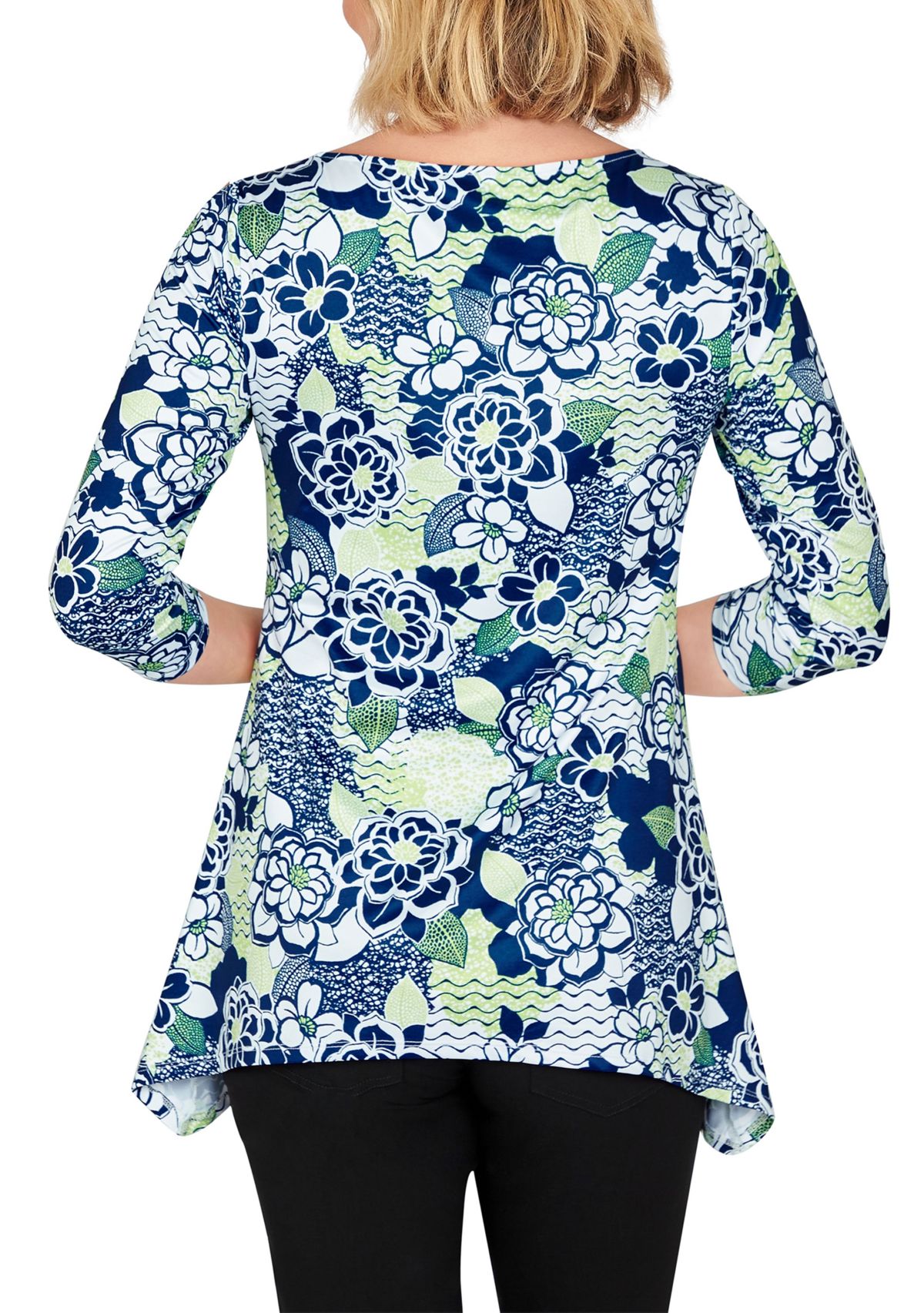 Larky Lark Key Hole Top in Bold Floral | Belk