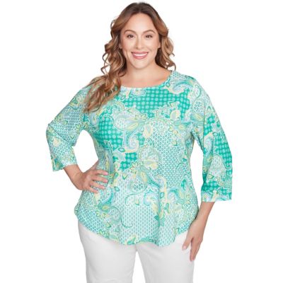 Larky Lark Mixed Pattern Sublimation Knit Top | Belk