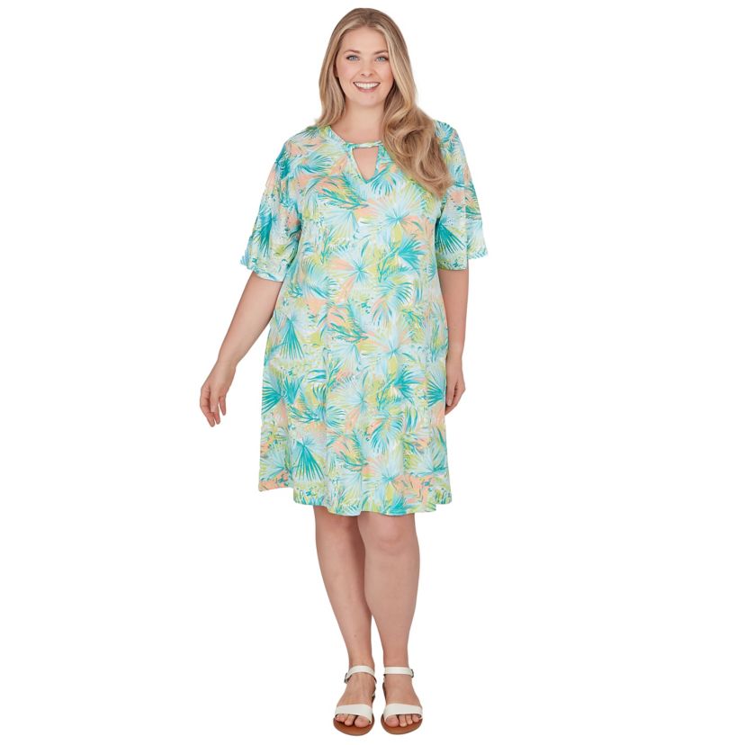 Larky Lark Tropical Puff Print Dress | Belk