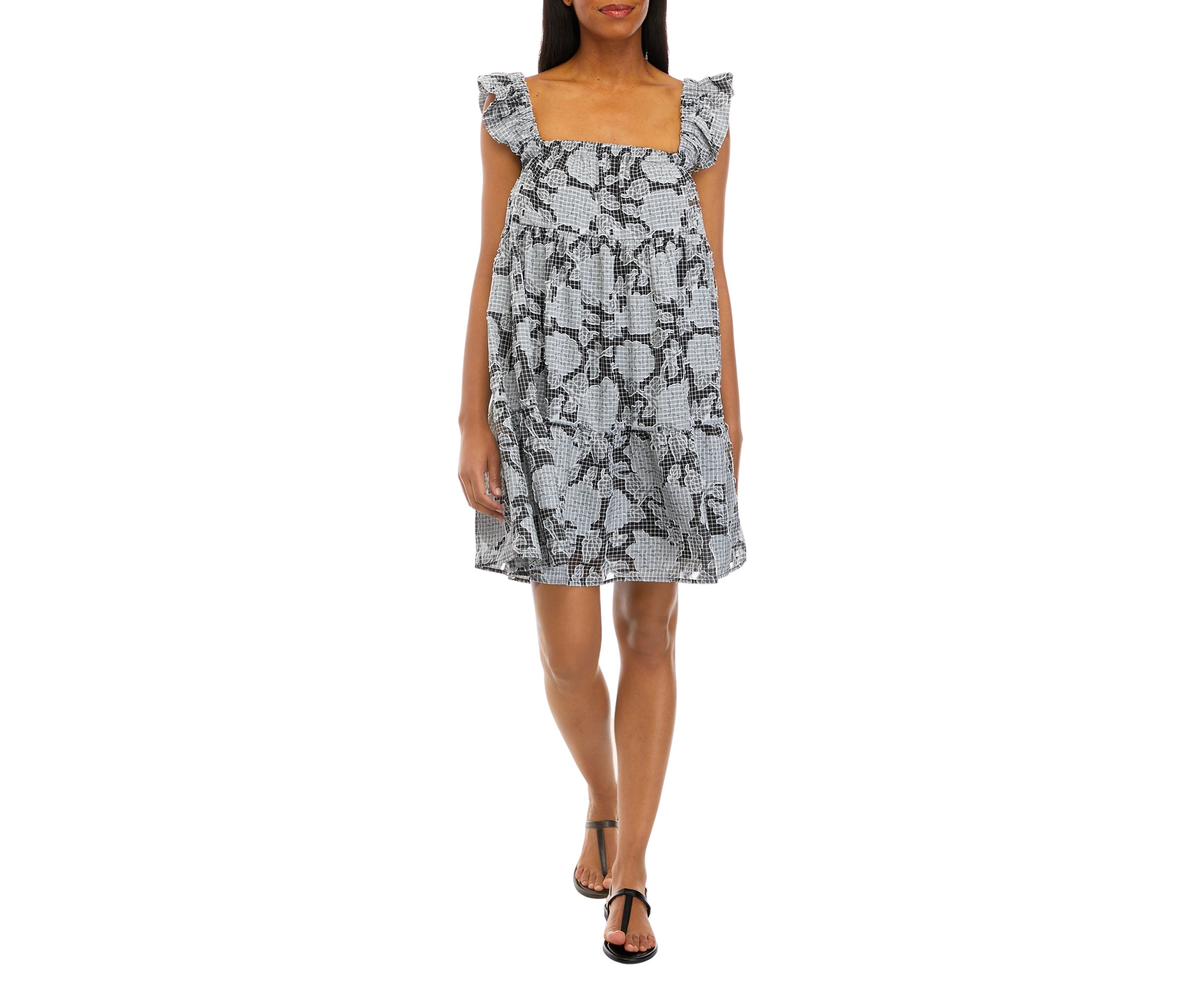 Crown & Ivy™ Women's Tiered Burnout Swing Dress | Belk