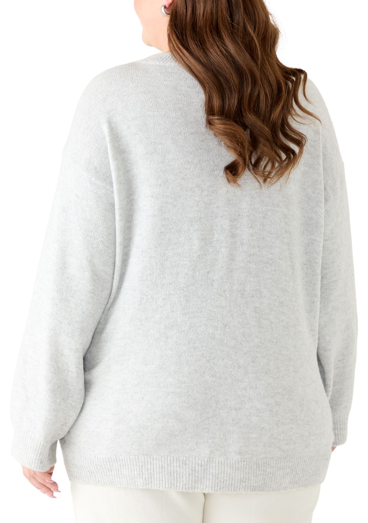 Crown & Ivy™ Plus Size Shine Bow Sweater | Belk