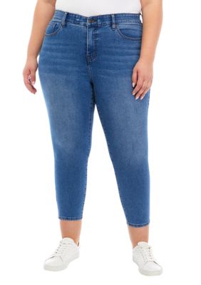 Wonderly Plus Size Comfort Waist Crop 25" Jeans | belk