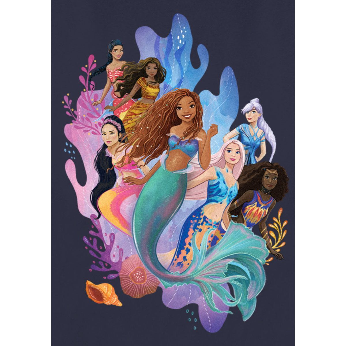 Little Mermaid Live Action Mermaid Group Graphic T-Shirt | Belk
