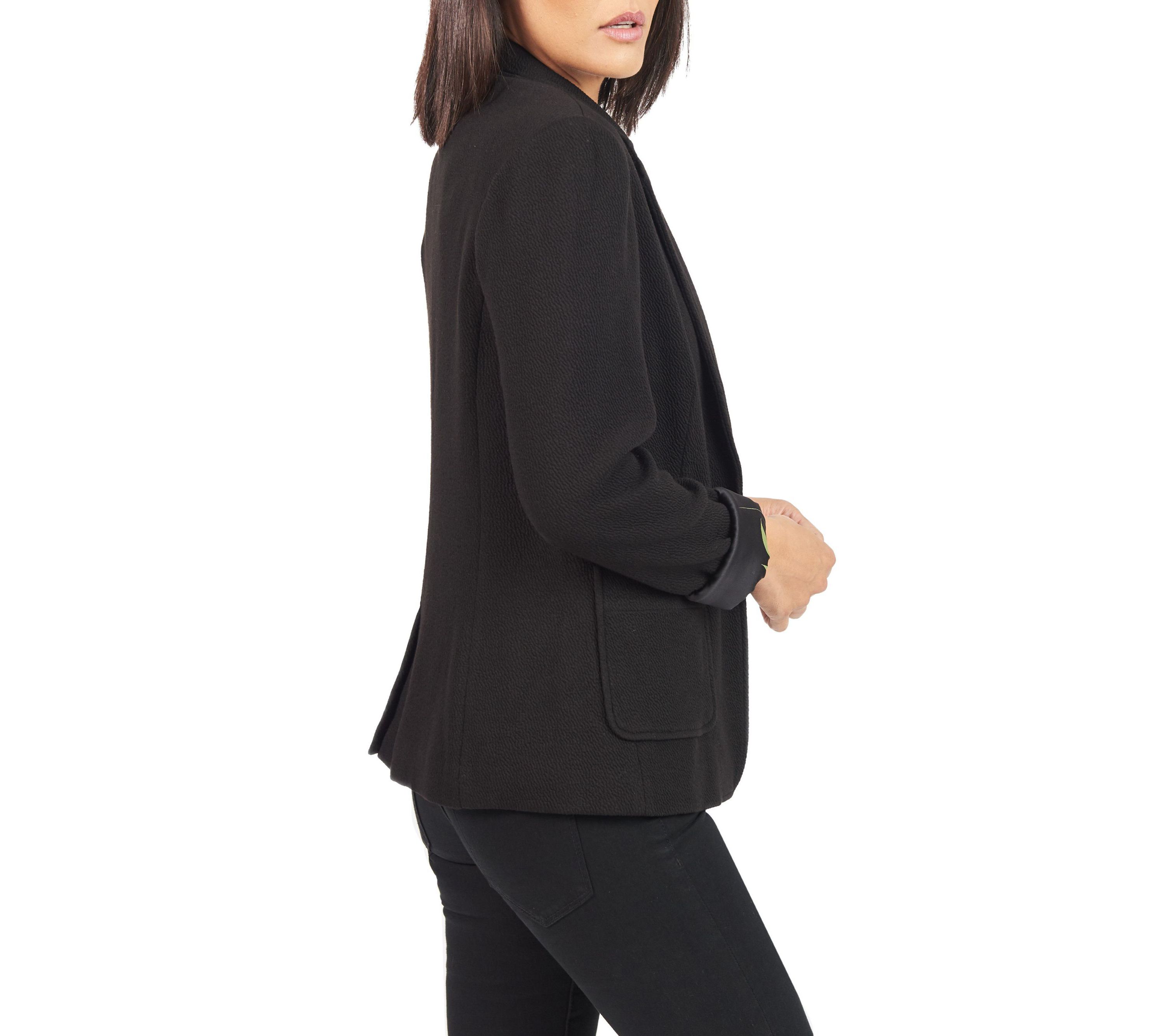 DR2 by Daniel Rainn Notch Collar Knit Jacket Blazer with Pockets | Belk