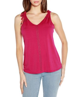 Belldini Black Label Embellished Tie Shoulder Tank | belk
