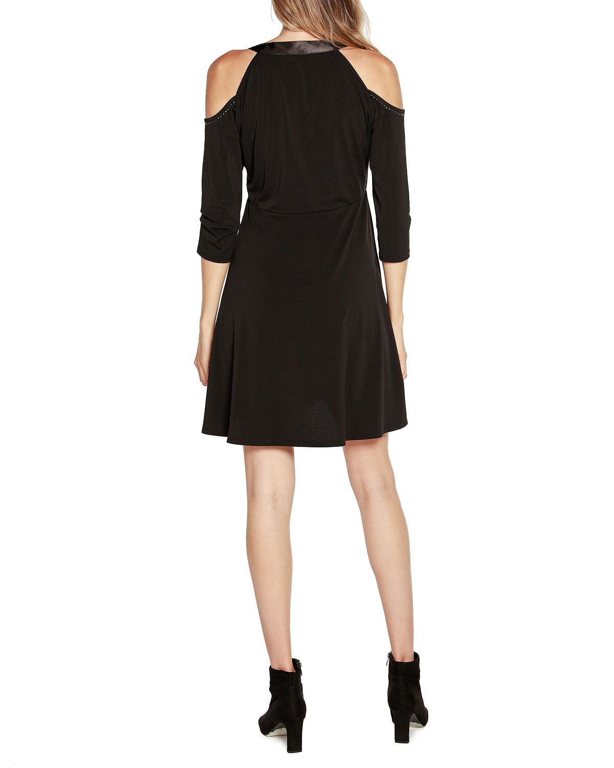 Belldini Black Label Studded Cold-Shoulder Dress | Belk